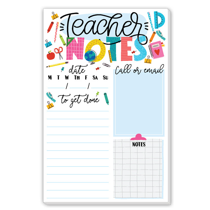 Teacher Notes Large Notepad – Paper Fiesta