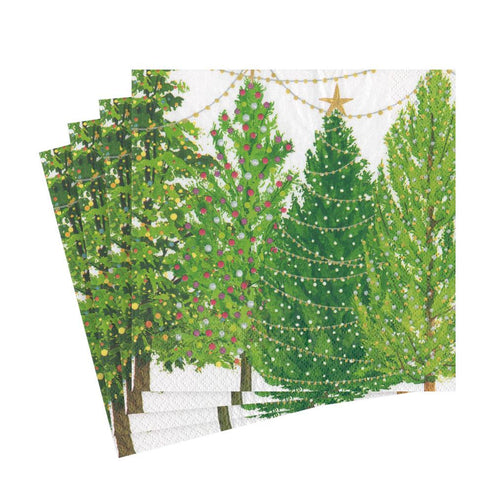 Christmas Trees with Lights Paper Luncheon Napkins - 20 Per Package ...