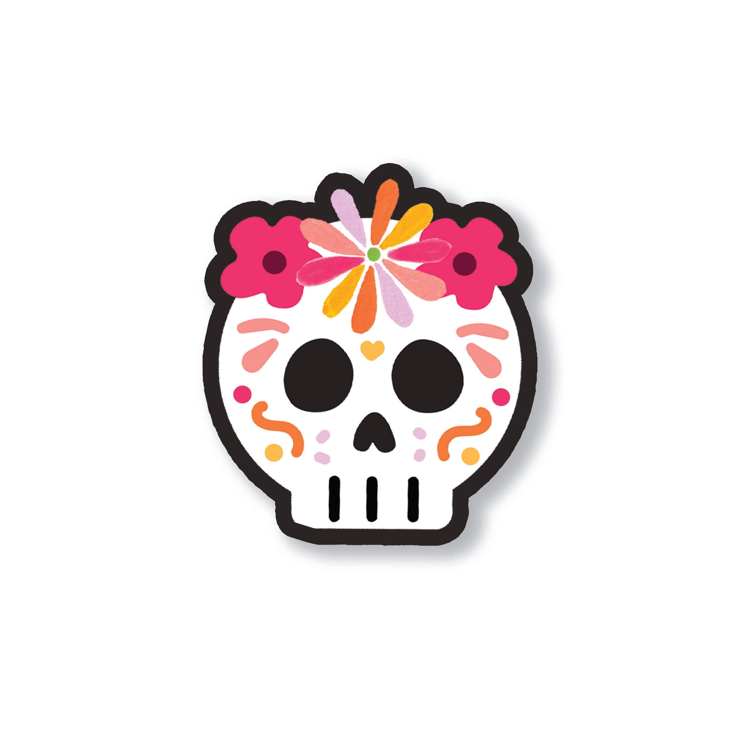 Black Calavera | Day Of The Dead Sticker | Spanish Sticker – Paper Fiesta
