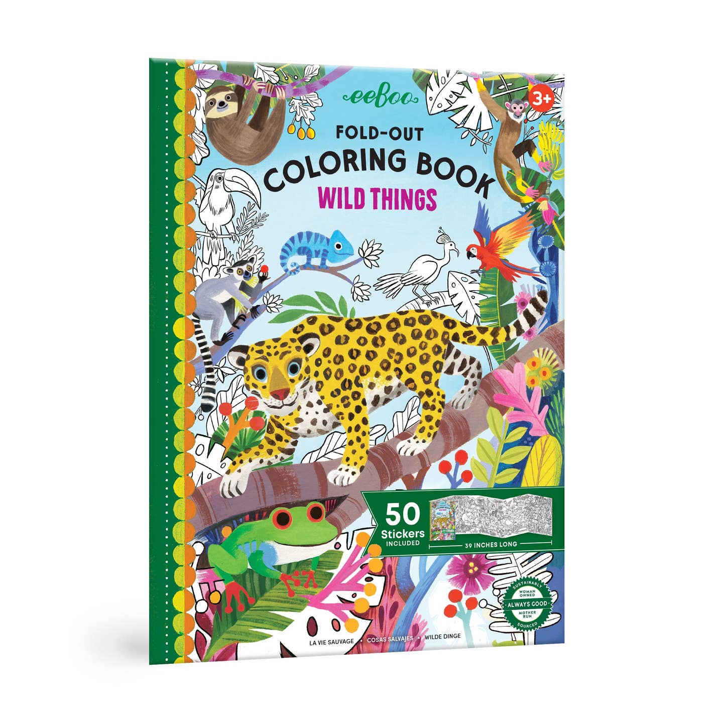 Fold-Out Coloring Book - Wild Things – Paper Fiesta