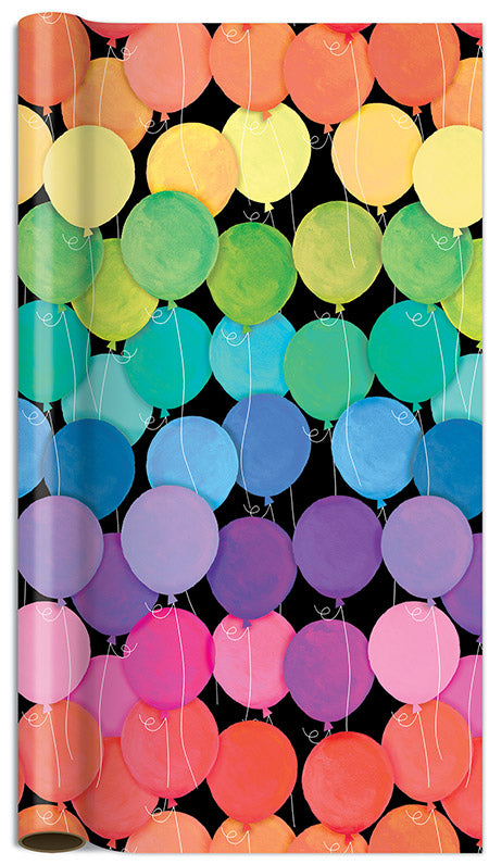 Rainbow Balloons 5ft Roll Wrap – Paper Fiesta