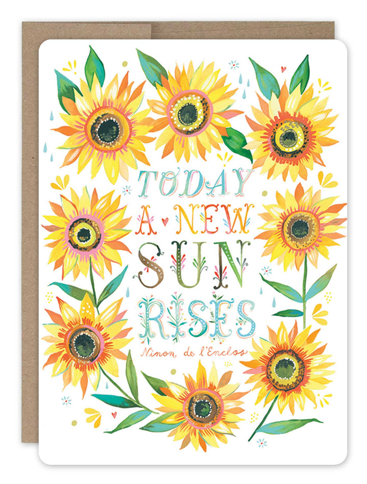 Sunflower Wreath Encouragement Card – Paper Fiesta