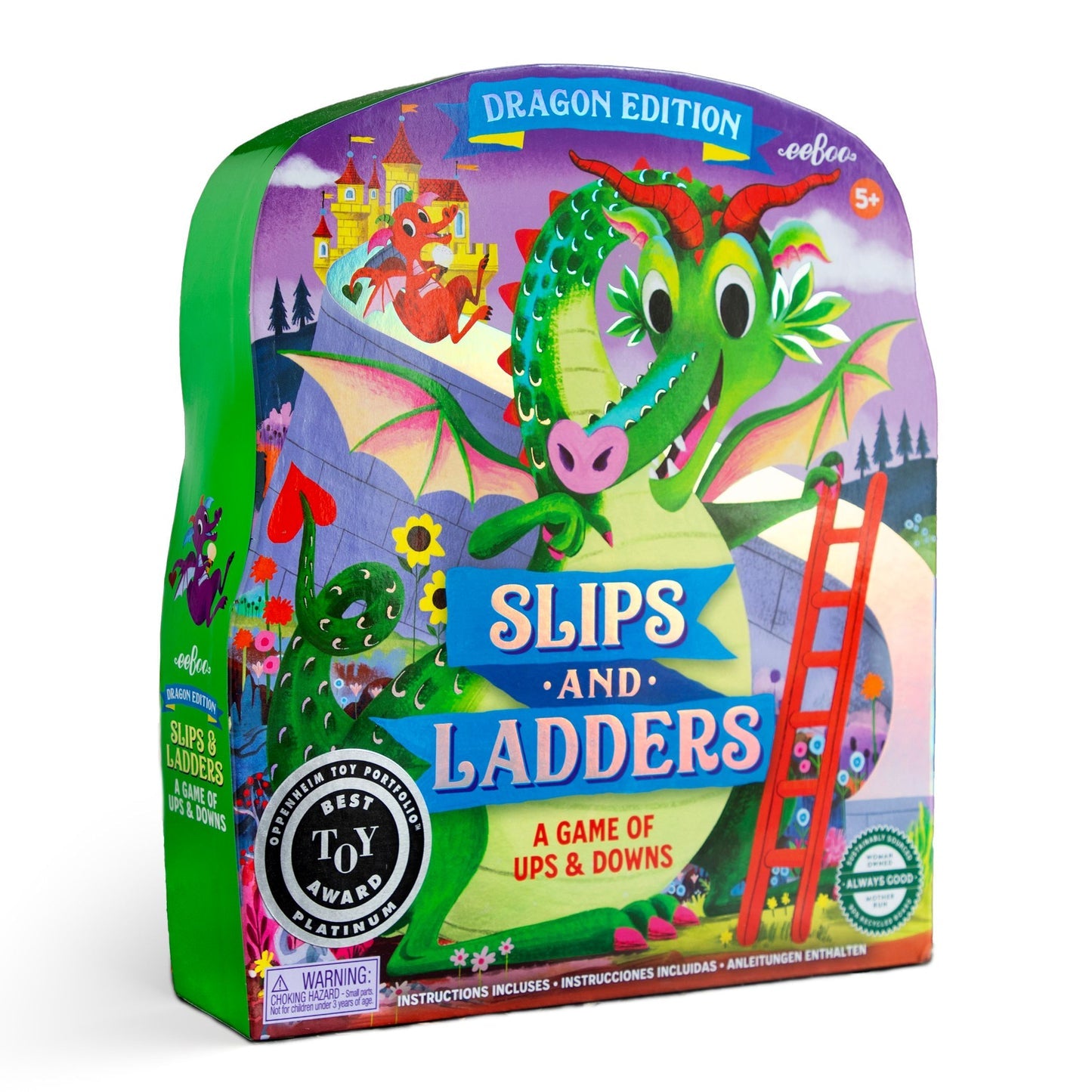 Slips & Ladders Dragon Shaped Game – Paper Fiesta