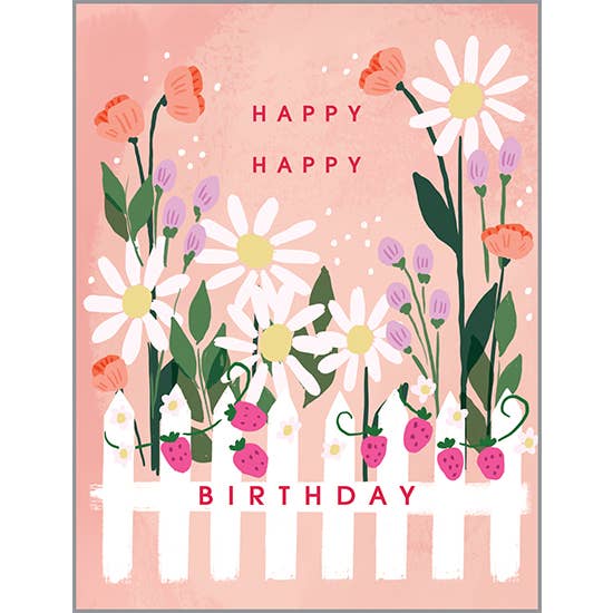 Birthday Card - Garden Fence – Paper Fiesta